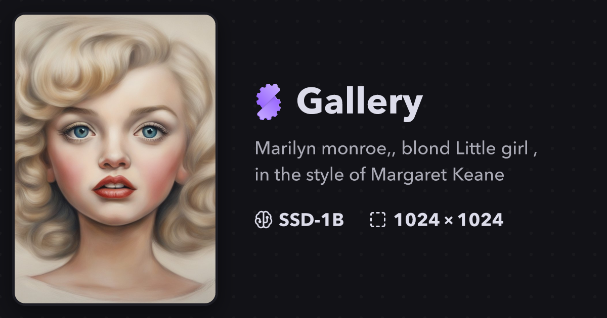 "Marilyn monroe,, blond Little girl , ..." | Gallery | Stablecog