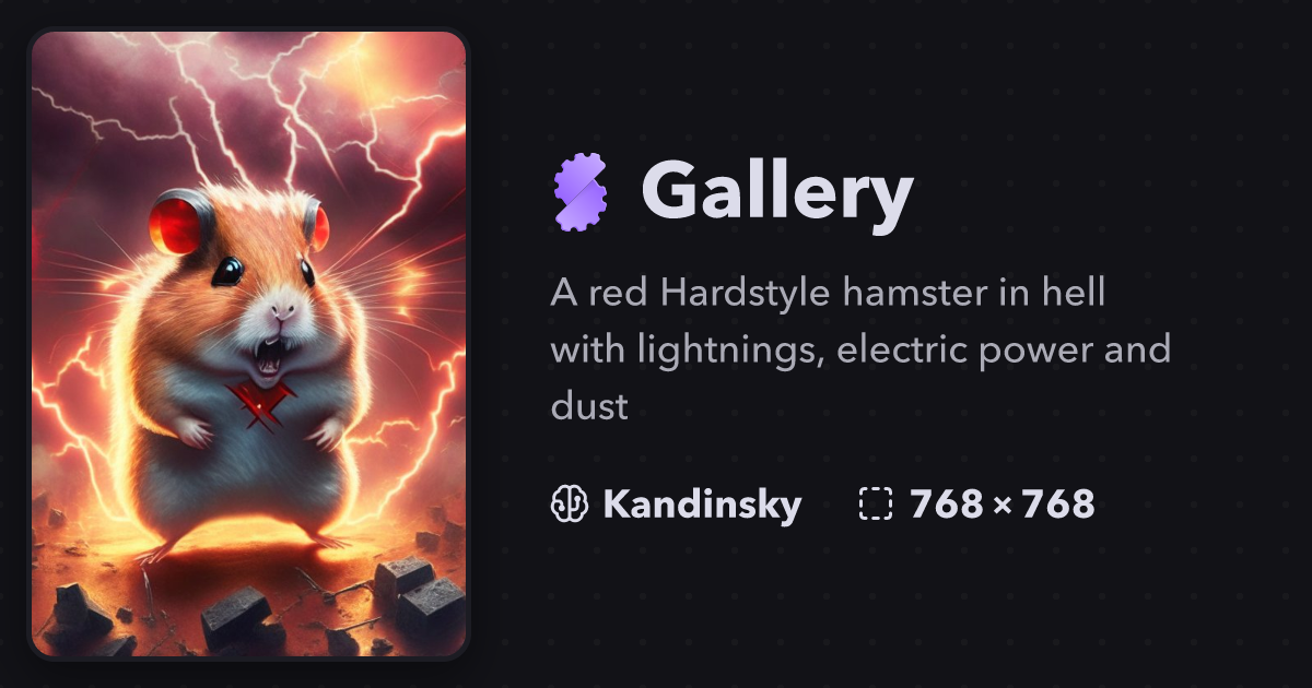 "A red Hardstyle hamster in hell with ..." | Gallery | Stablecog