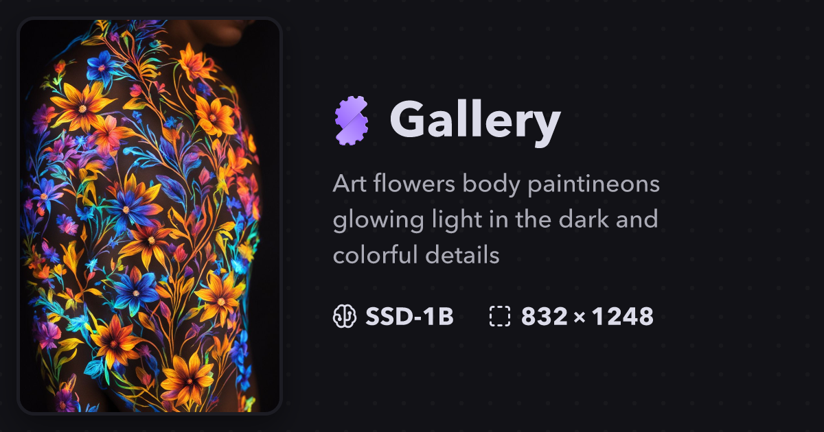 "Art flowers body paintineons glowing ..." | Gallery | Stablecog