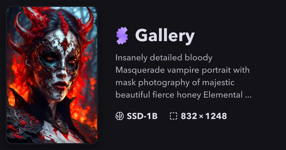 "Insanely detailed bloody Masquerade v..." | Gallery | Stablecog