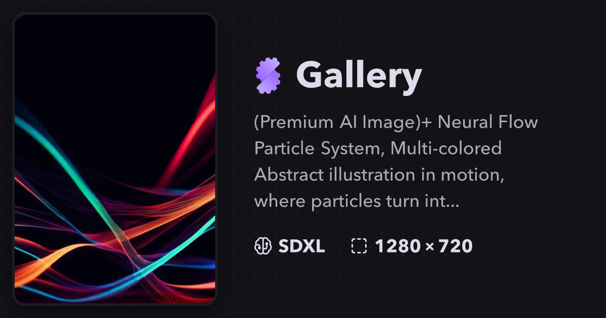 "(Premium AI Image)+ Neural Flow Parti..." | Gallery | Stablecog