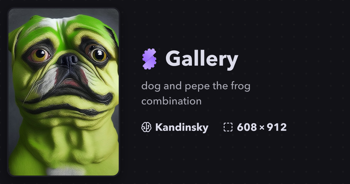 "dog and pepe the frog combination" | Gallery | Stablecog