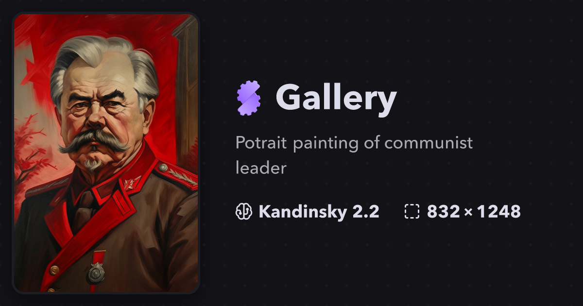 "Potrait painting of communist leader" | Gallery | Stablecog