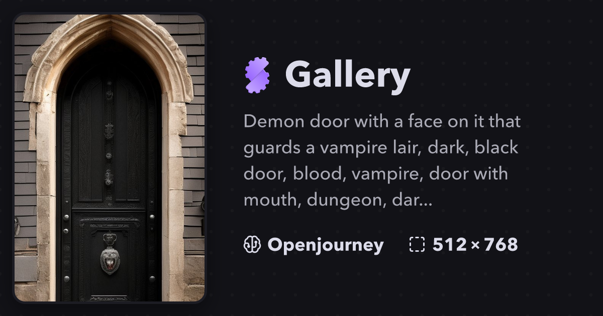 "Demon door with a face on it that gua..." | Gallery | Stablecog