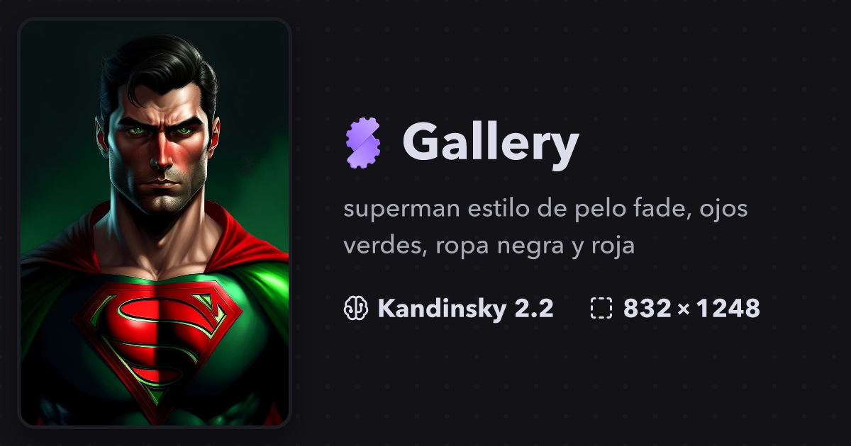 "superman estilo de pelo fade, ojos ve..." | Gallery | Stablecog