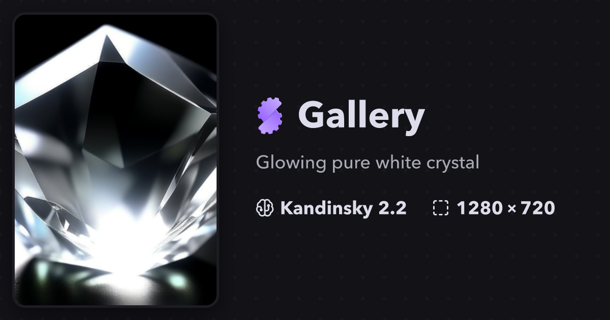 "Glowing pure white crystal" | Gallery | Stablecog