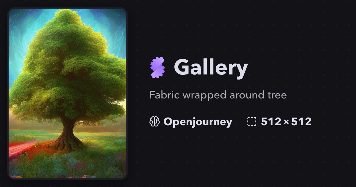 "Fabric wrapped around tree" | Gallery | Stablecog