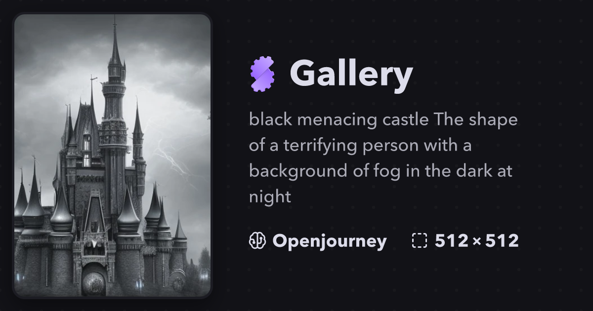 "black menacing castle The shape of a ter..." | Gallery | Stablecog