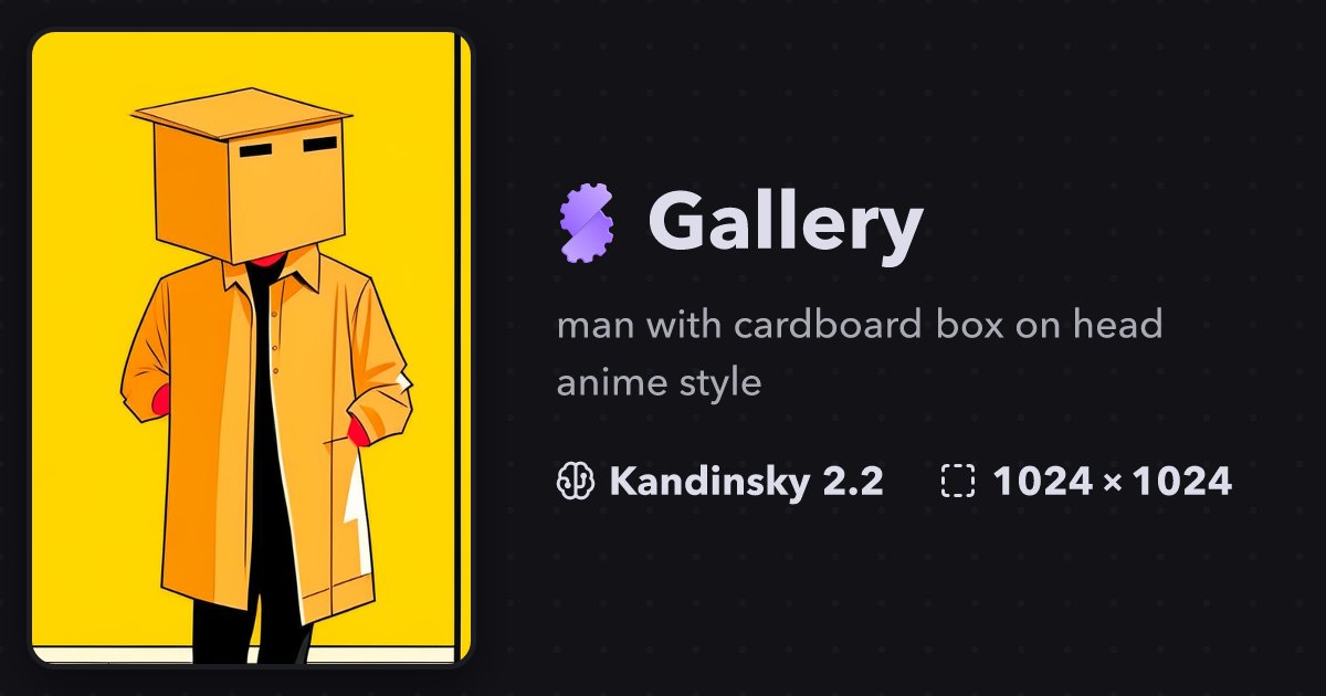 "man with cardboard box on head anime ..." | Gallery | Stablecog