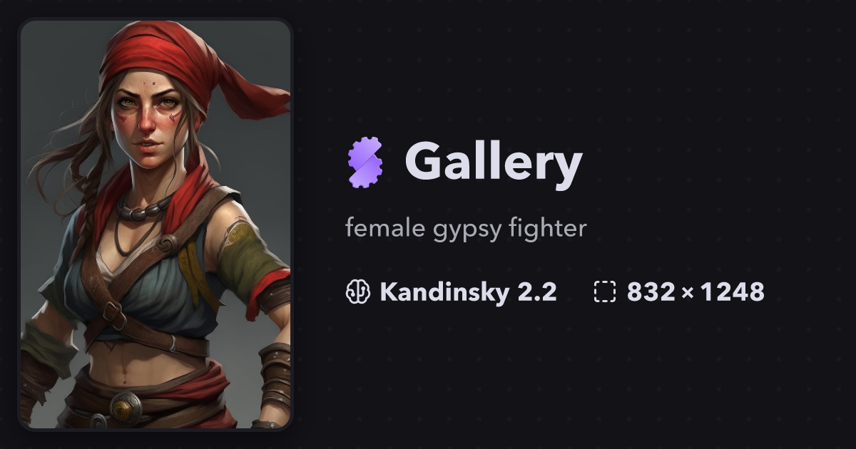 "female gypsy fighter" | Gallery | Stablecog