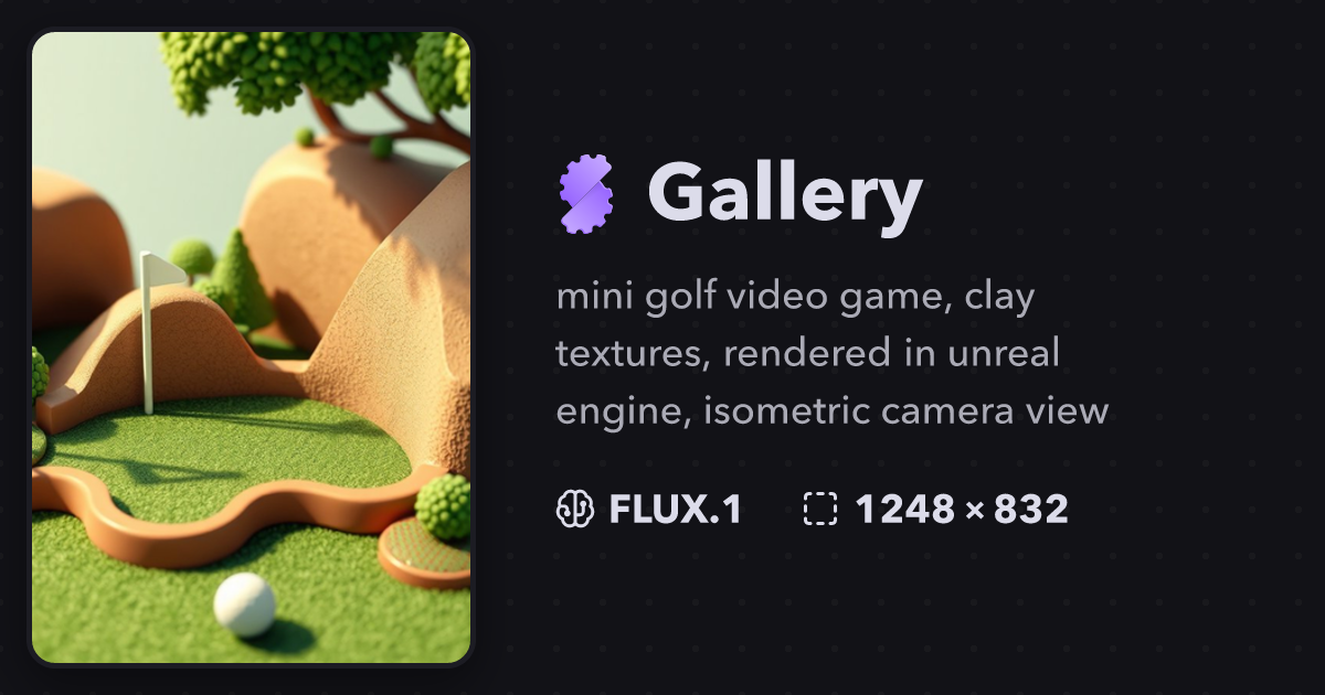 "mini golf video game, clay textures, ..." | Gallery | Stablecog