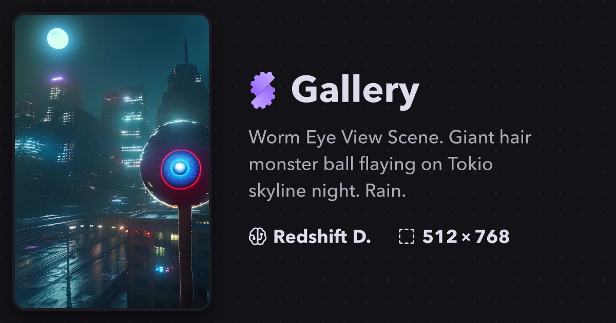 Worm Eye View Scene. Giant hair monster ball flayi... | Gallery