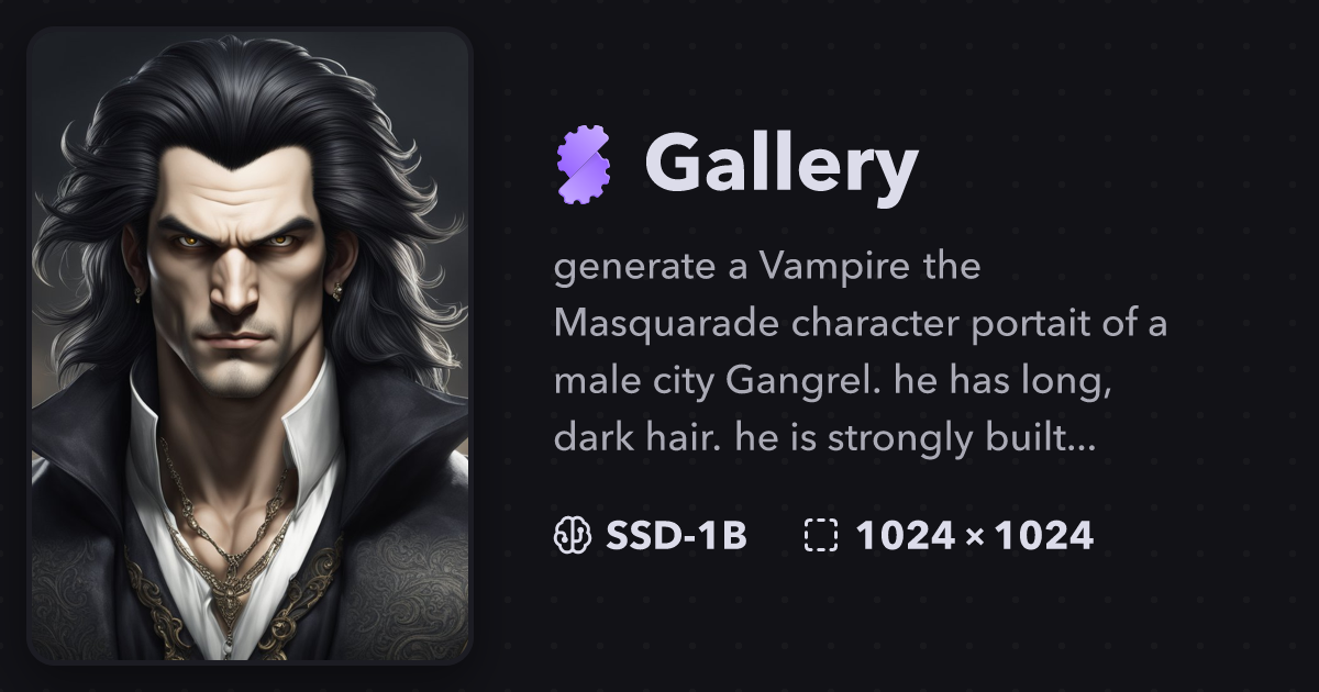 "generate a Vampire the Masquarade cha..." | Gallery | Stablecog
