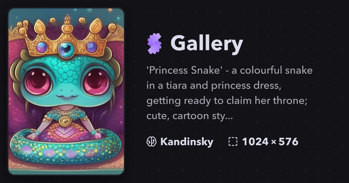 "'Princess Snake' - a colourful snake ..." | Gallery | Stablecog