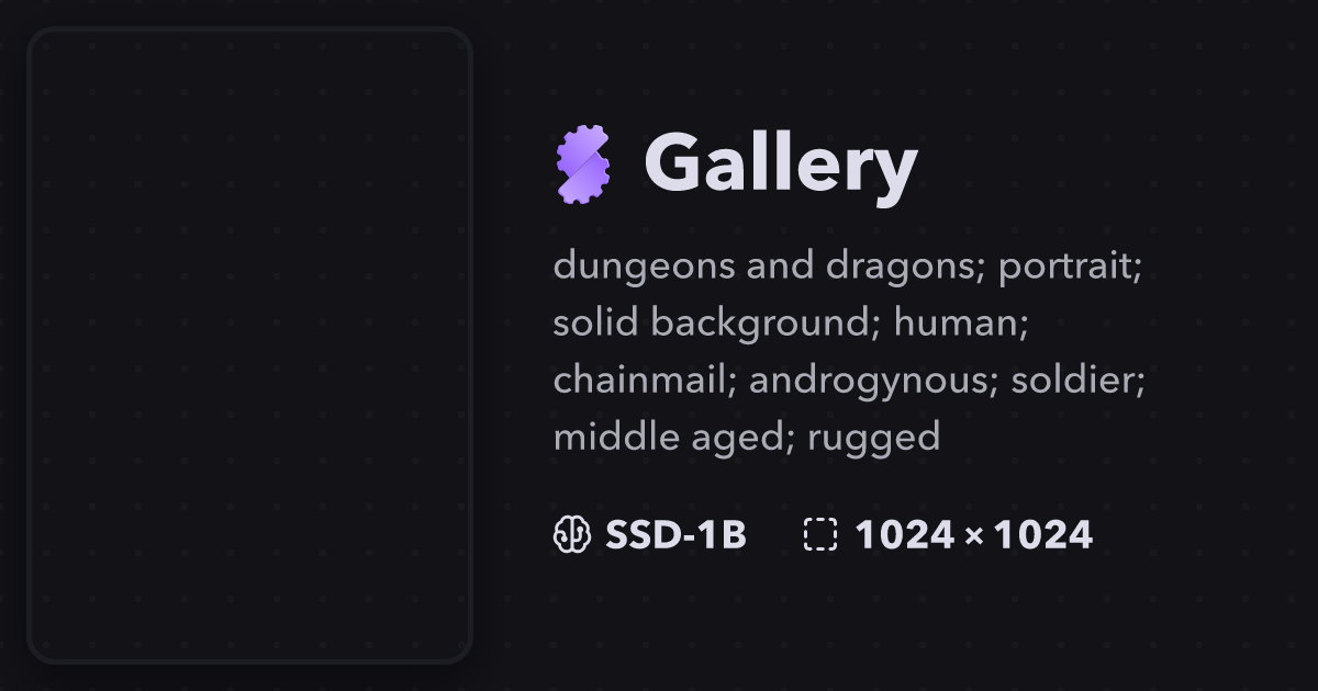 "dungeons and dragons; portrait; solid..." | Gallery | Stablecog
