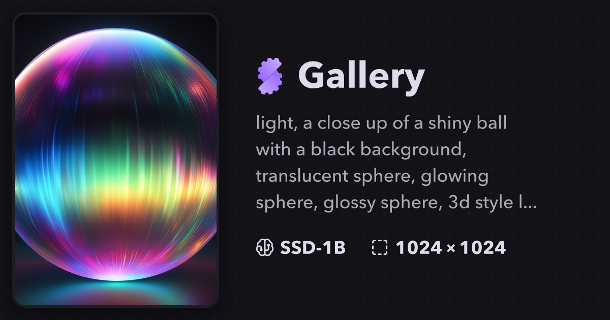 "light, a close up of a shiny ball wit..." | Gallery | Stablecog