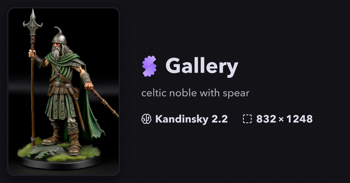 "celtic noble with spear" | Gallery | Stablecog