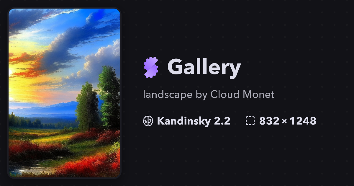 "landscape by Cloud Monet" | Gallery | Stablecog
