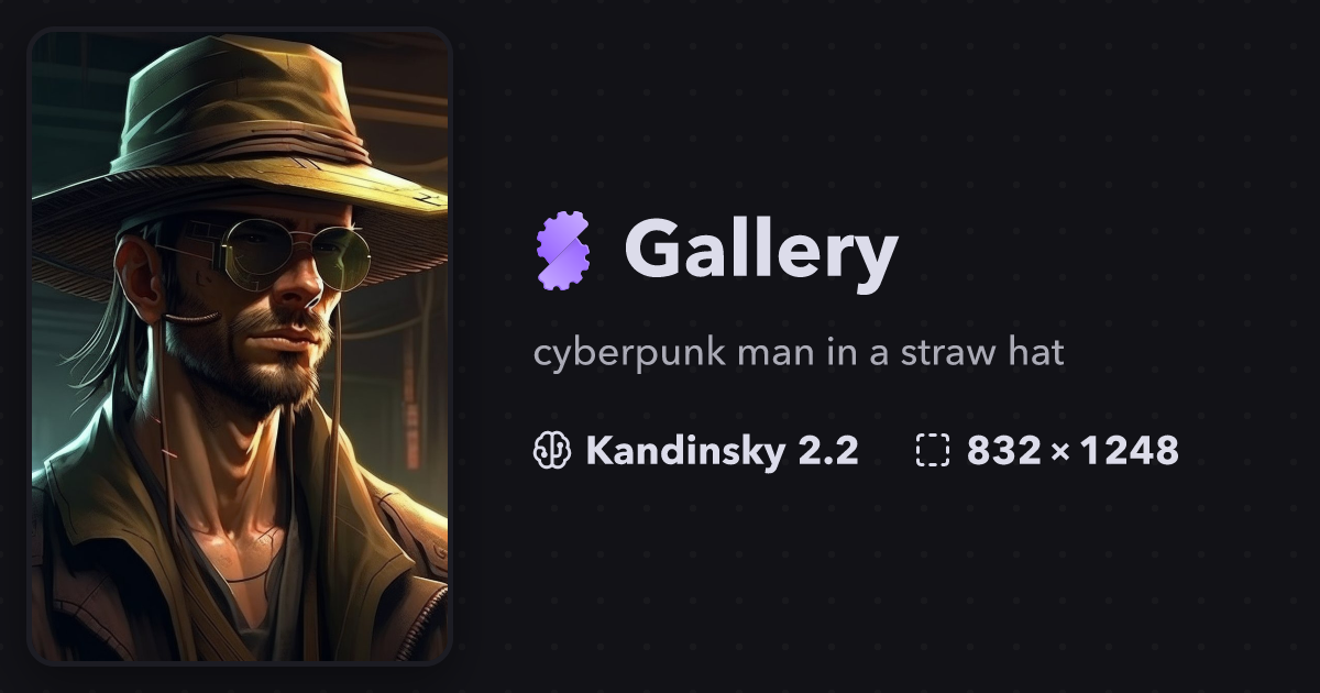 "cyberpunk man in a straw hat" | Gallery | Stablecog