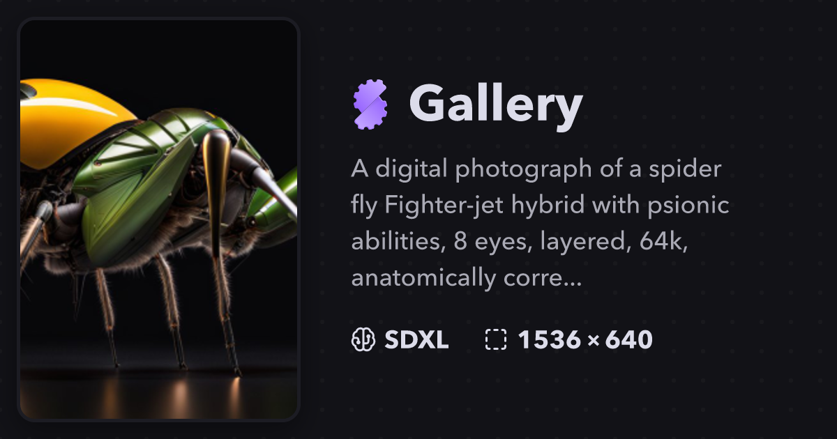 "A digital photograph of a spider fly ..." | Gallery | Stablecog