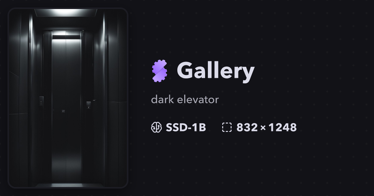 "dark elevator" | Gallery | Stablecog
