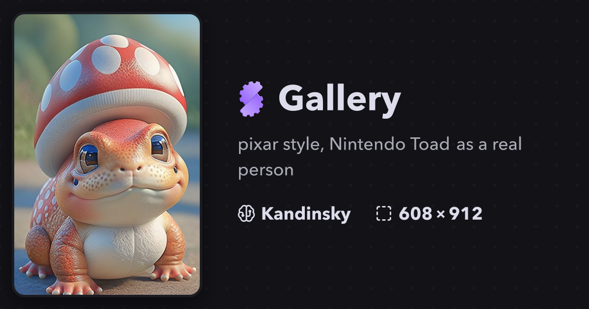 "pixar style, Nintendo Toad as a real ..." | Gallery | Stablecog