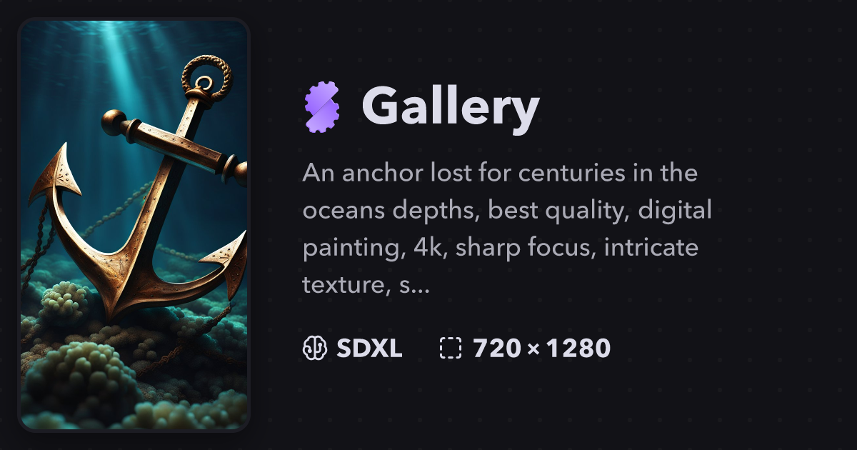 "An anchor lost for centuries in the o..." | Gallery | Stablecog