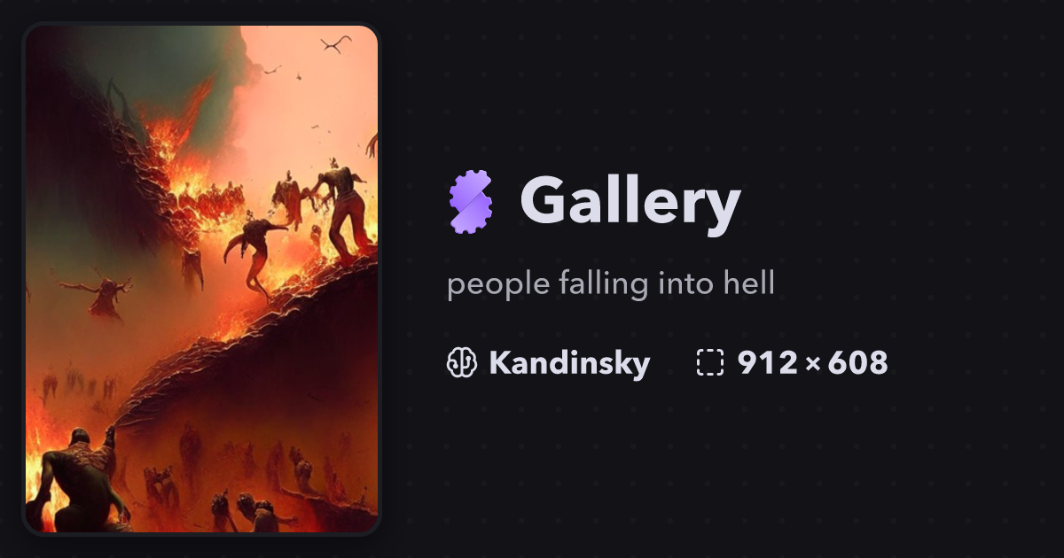 "people falling into hell" | Gallery | Stablecog