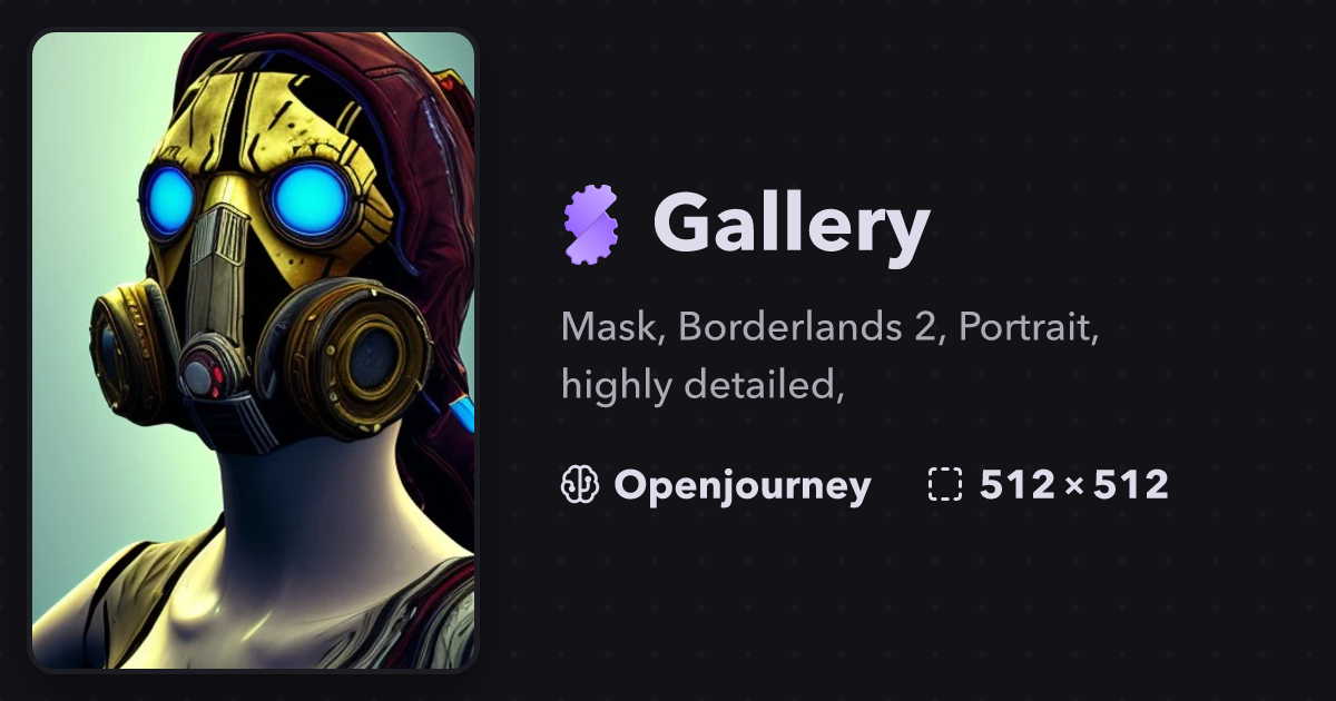 "Mask, Borderlands 2, Portrait, highly..." | Gallery | Stablecog