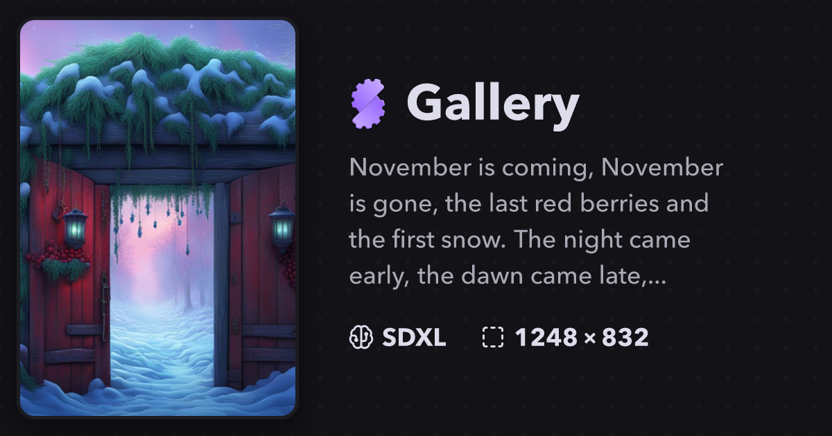 "November is coming, November is gone,..." | Gallery | Stablecog