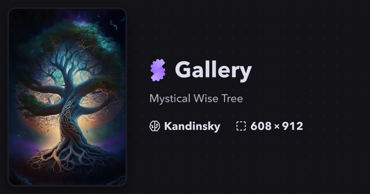 "Mystical Wise Tree" | Gallery | Stablecog