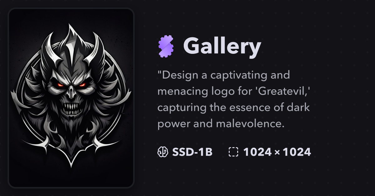 ""Design a captivating and menacing lo..." | Gallery | Stablecog