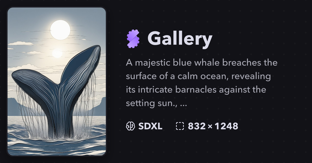 "A majestic blue whale breaches the su..." | Gallery | Stablecog