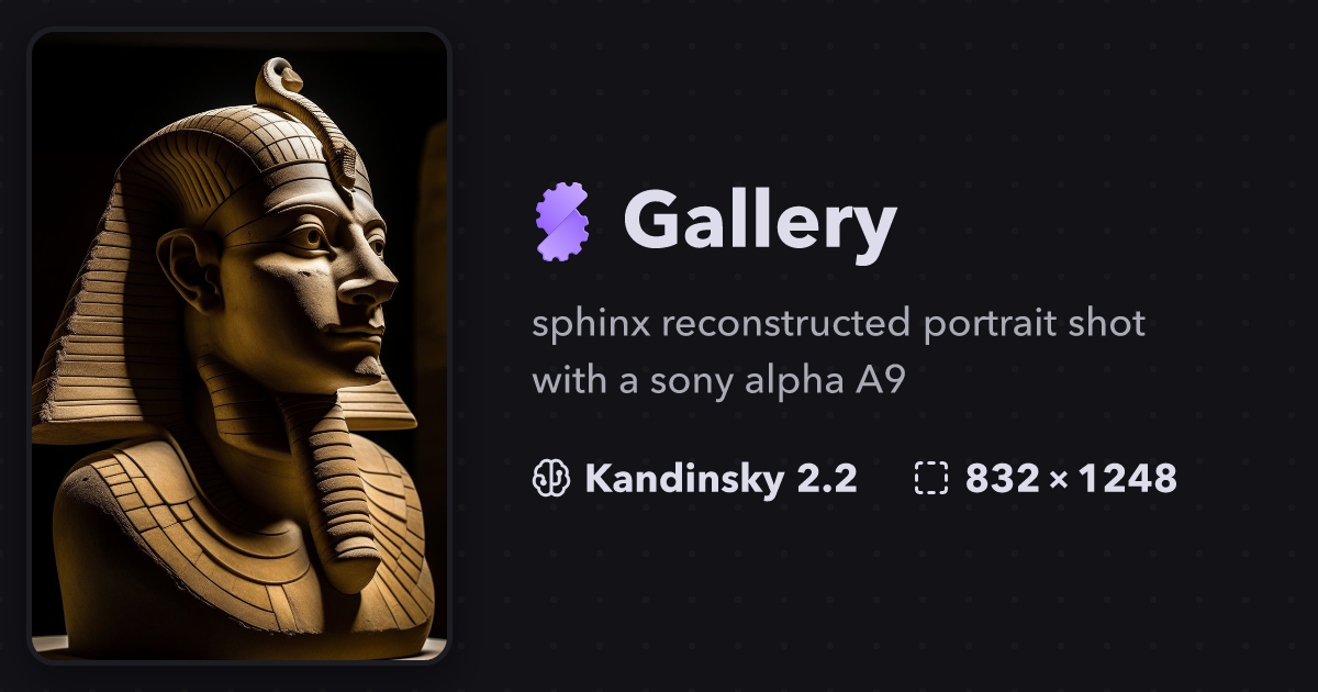 "sphinx reconstructed portrait shot wi..." | Gallery | Stablecog
