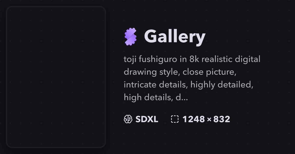 "toji fushiguro in 8k realistic digita..." | Gallery | Stablecog