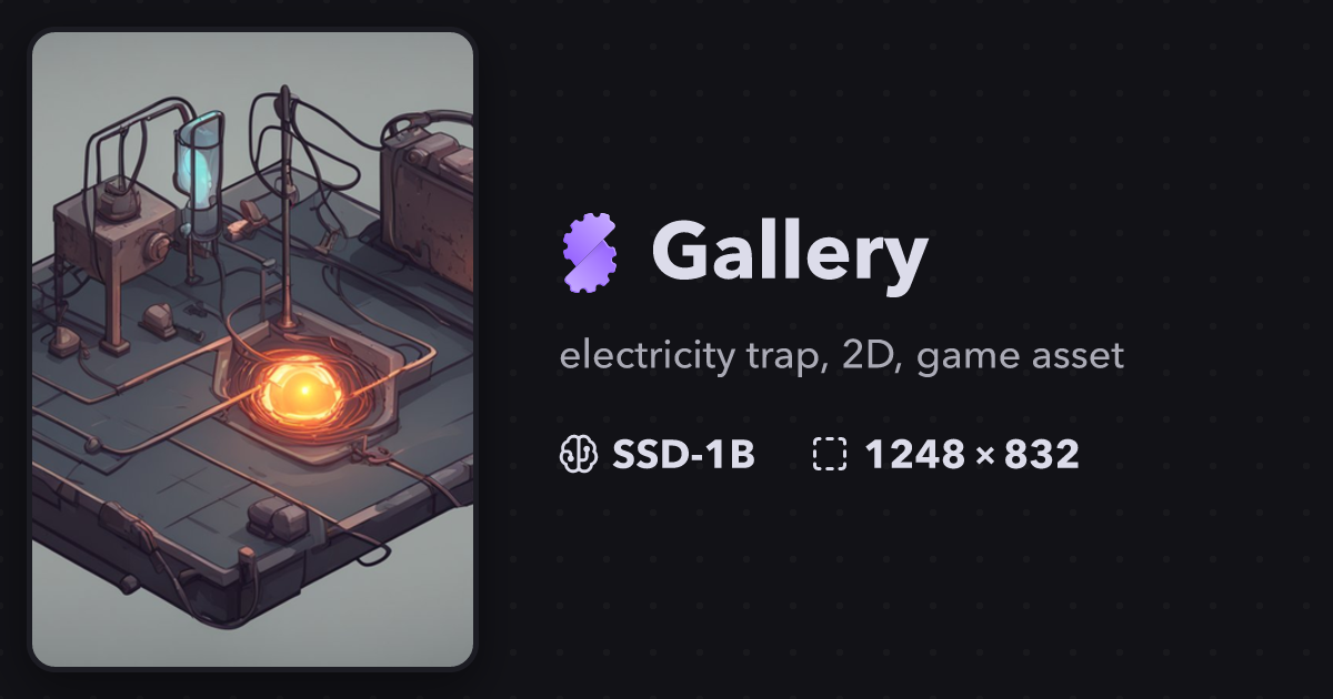 "electricity trap, 2D, game asset" | Gallery | Stablecog