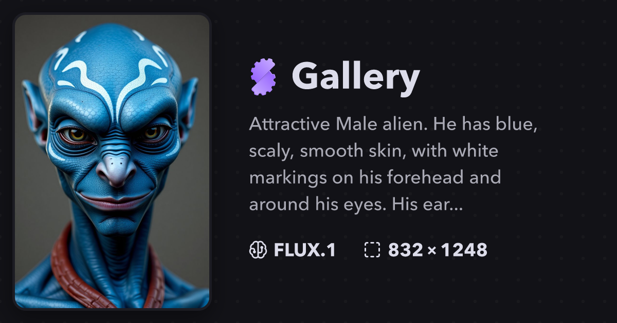 "Attractive Male alien. He has blue, s..." | Gallery | Stablecog