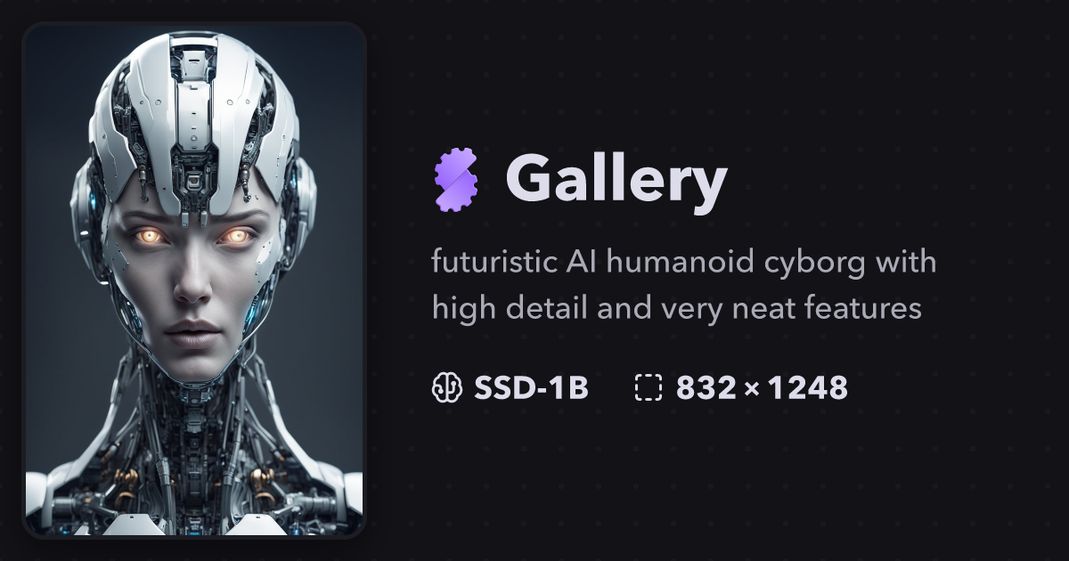 "futuristic AI humanoid cyborg with hi..." | Gallery | Stablecog