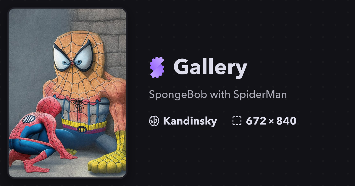 "SpongeBob with SpiderMan" | Gallery | Stablecog