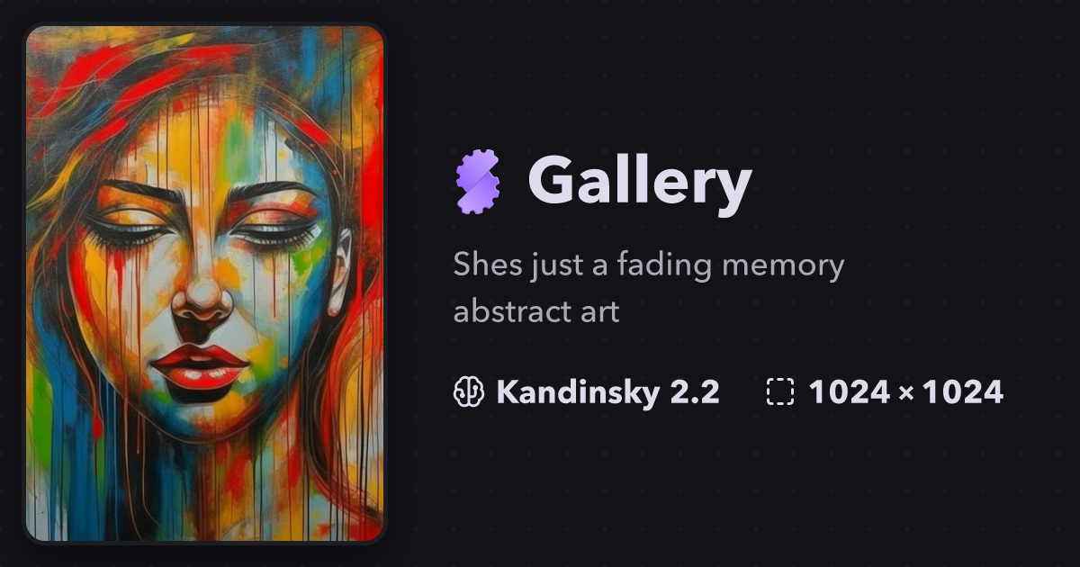 "Shes just a fading memory abstract art" | Gallery | Stablecog