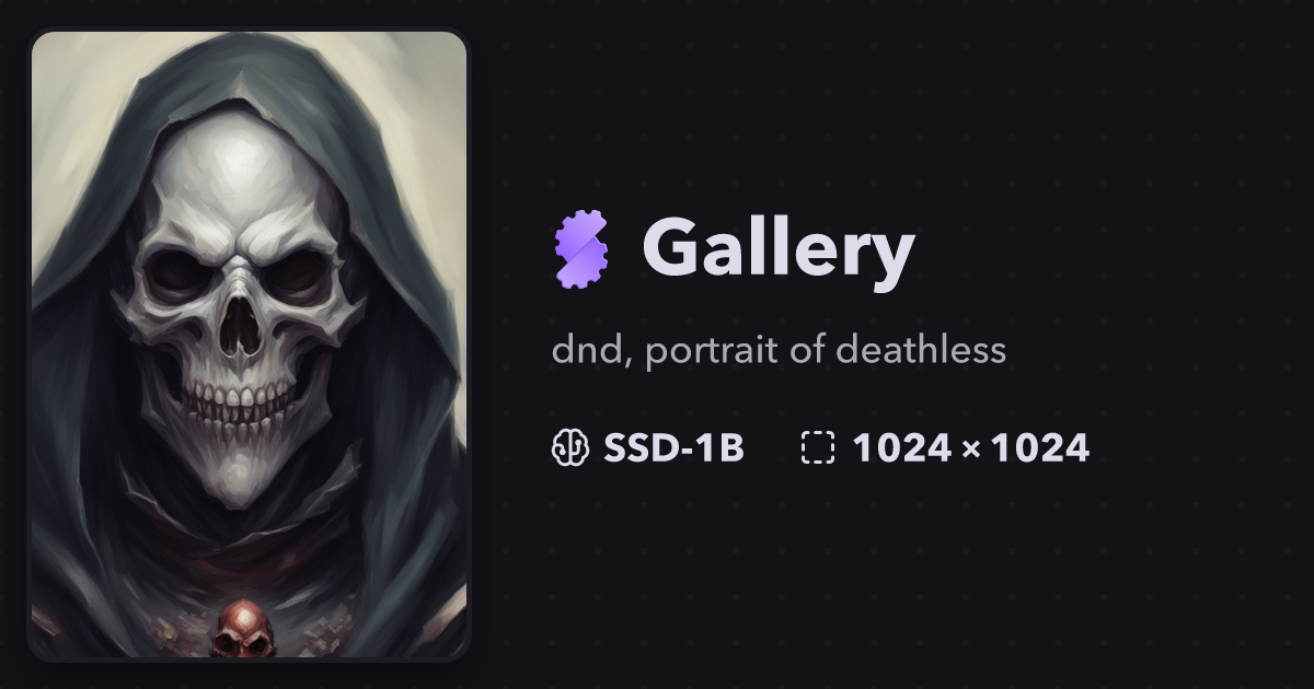 "dnd, portrait of deathless" | Gallery | Stablecog