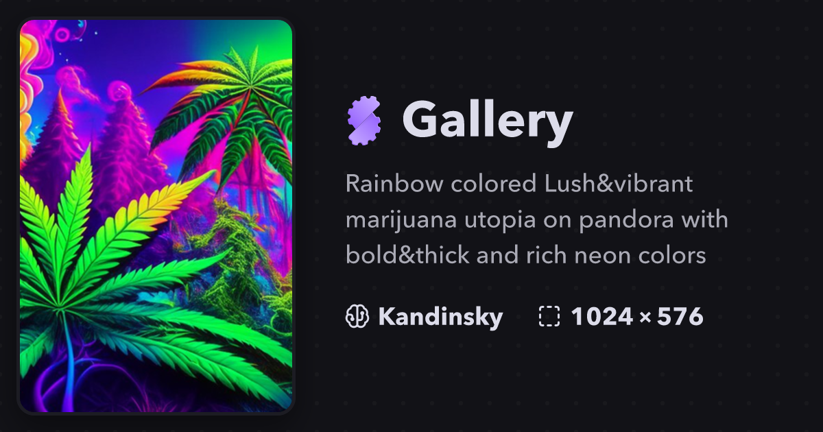 "Rainbow colored Lush&vibrant marijuan..." | Gallery | Stablecog