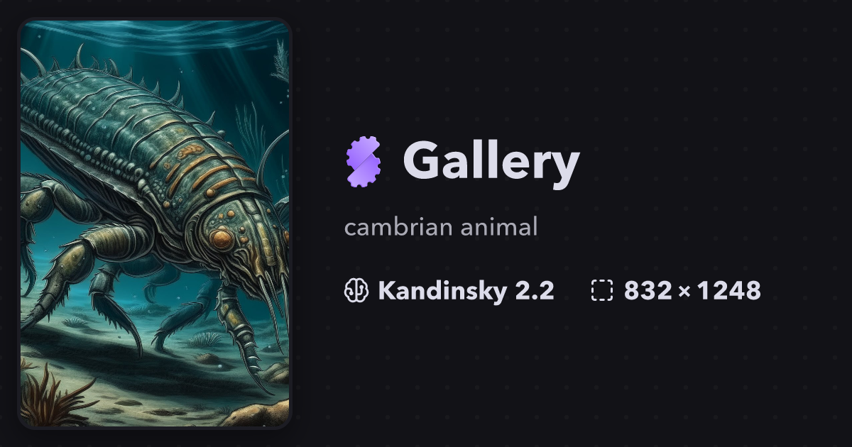 "cambrian animal" | Gallery | Stablecog
