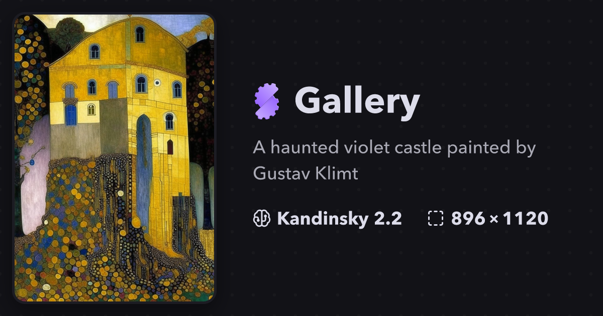 "A haunted violet castle painted by Gu..." | Gallery | Stablecog