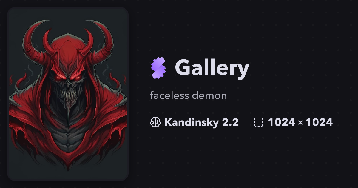 "faceless demon" | Gallery | Stablecog