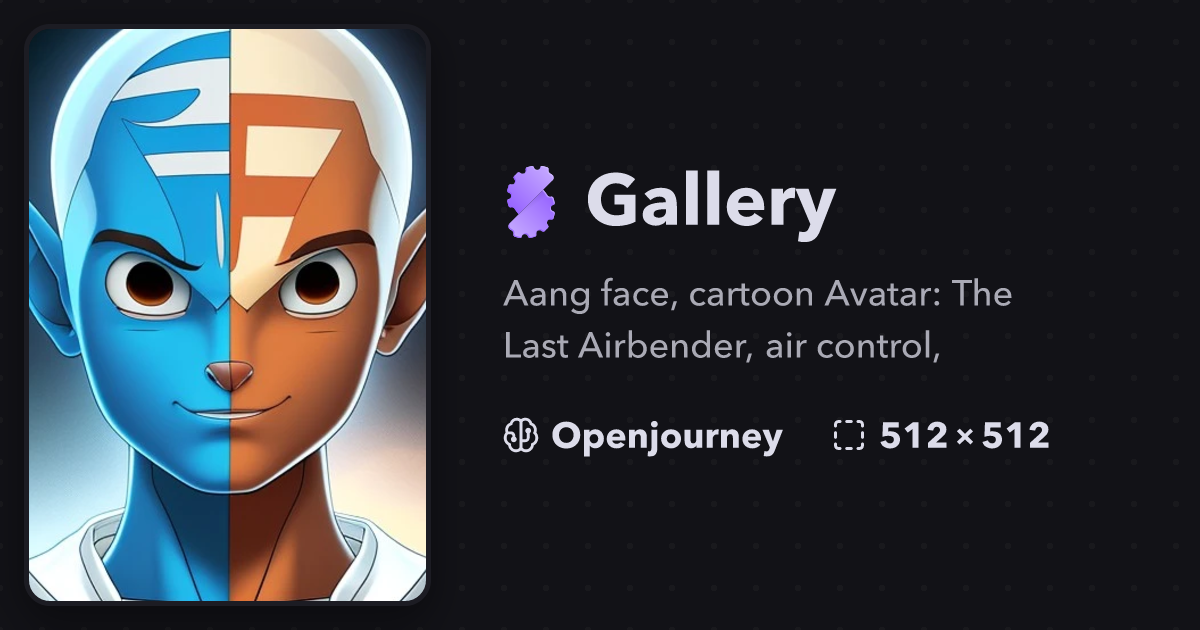"Aang face, cartoon Avatar: The Last A..." | Gallery | Stablecog