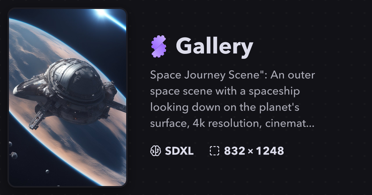 "Space Journey Scene": An outer space ..." | Gallery | Stablecog