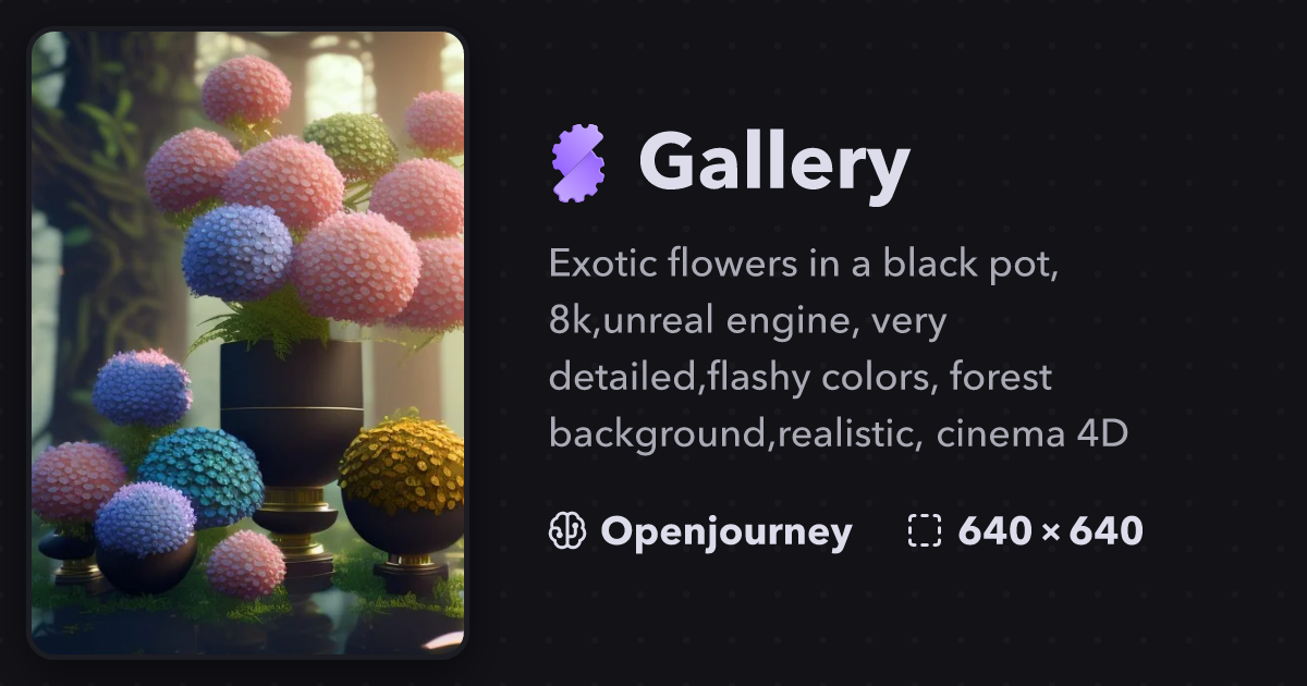 "Exotic flowers in a black pot, 8k,unr..." | Gallery | Stablecog