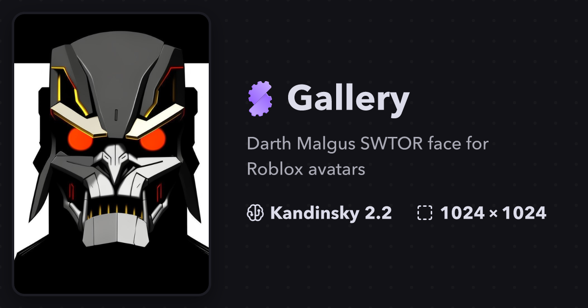 "Darth Malgus SWTOR face for Roblox av..." | Gallery | Stablecog