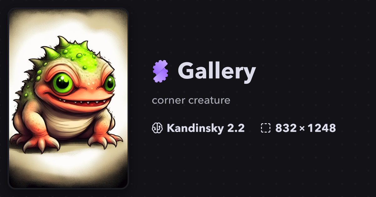 "corner creature" | Gallery | Stablecog